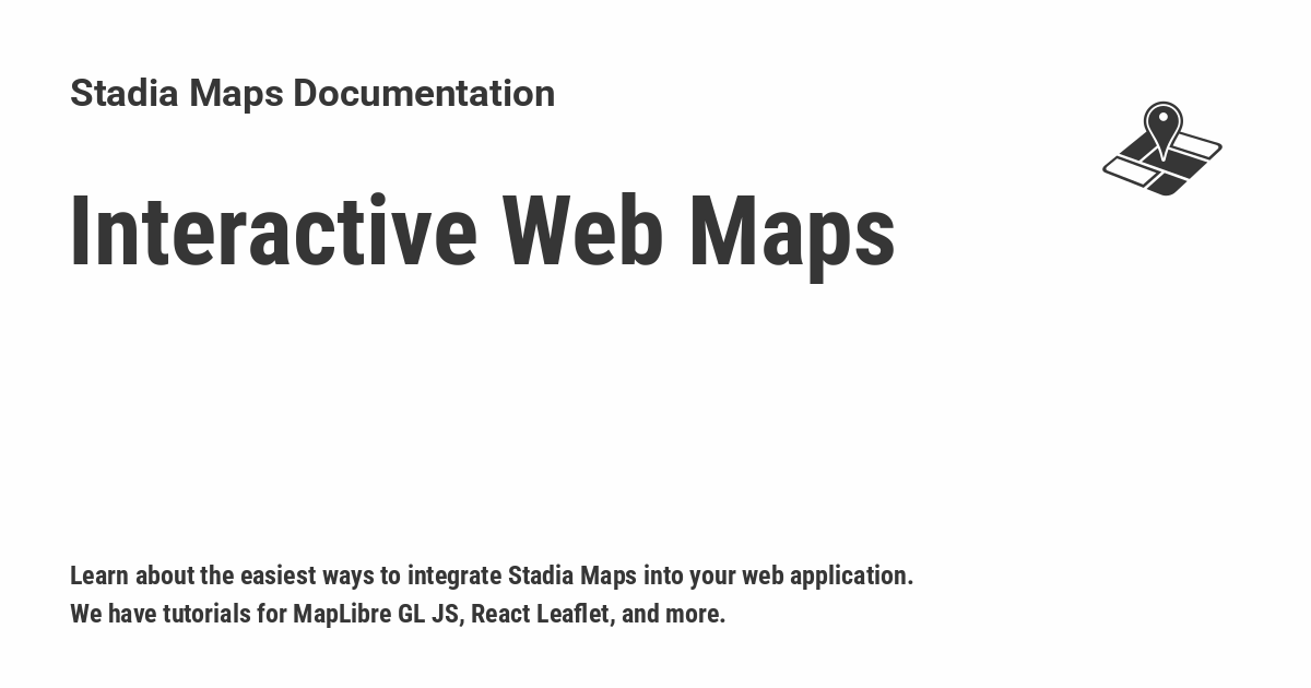 Interactive Web Maps Stadia Maps Documentation