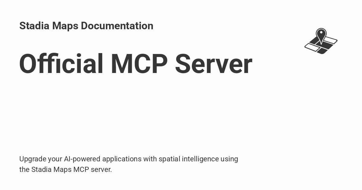 Official MCP Server - Stadia Maps Documentation