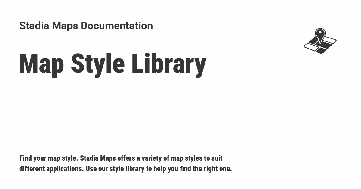 Map Style Library - Stadia Maps Documentation